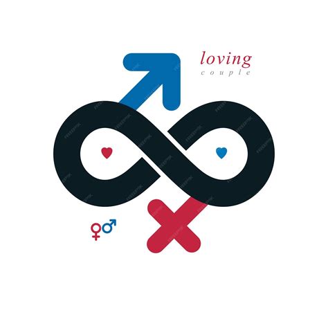 Premium Vector Timeless Loving Couple Concept Vector Symbol Created With Infinity Sign And