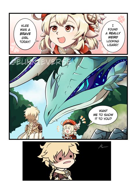 Aether Klee And Dvalin Genshin Impact Drawn By Eunnieverse Danbooru