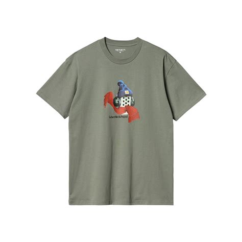 칼하트 Wip 스톤 콜드 티셔츠 스모크 그린 Carhartt Wip Kream