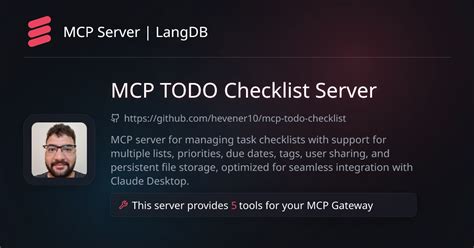 mcp todo checklist server langdb