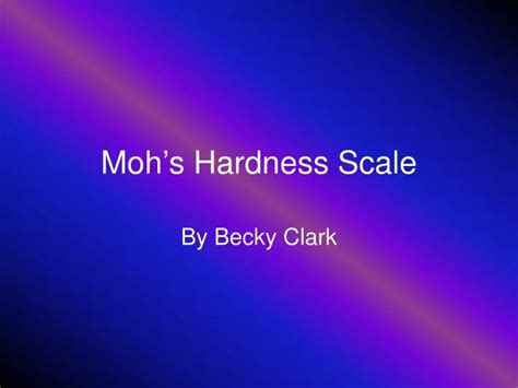 PPT Mohs Hardness Scale PowerPoint Presentation Free Download ID 3906156