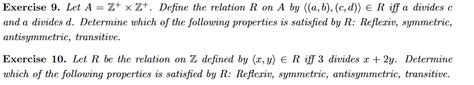 Discrete Math Relations How Do I Even Begin With Those Excercises