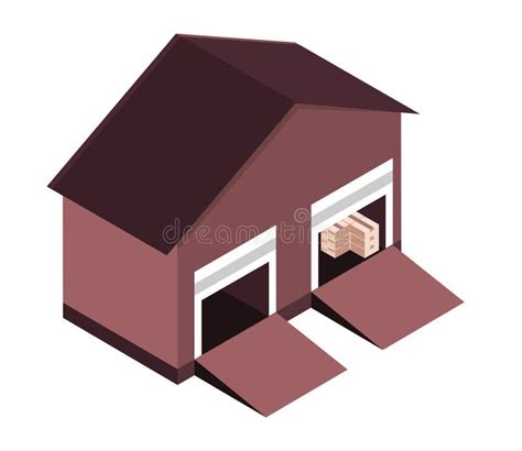 Warehouse With Boxes Stock Vector Illustration Of Rack 240323337