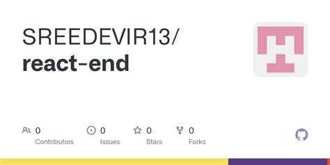 Github Sreedevir13react End