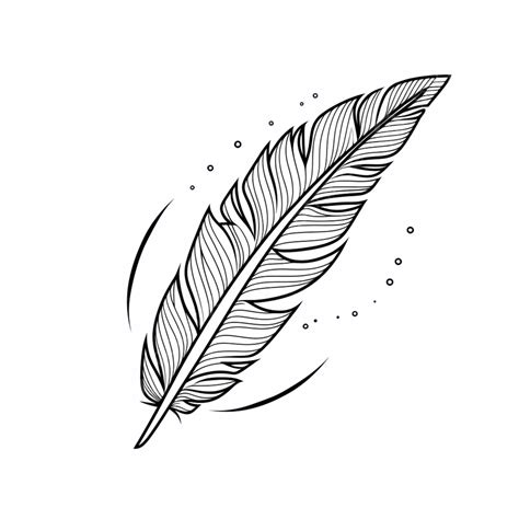 흰색 배경에 깃털의 선 그리기 기본 간단한 귀여운 만화 깃털 개요 흰색 배경에 고립 어린이 색칠 페이지 Png 일러스트 및 이미지 에 대한 무료 다운로드 Pngtree