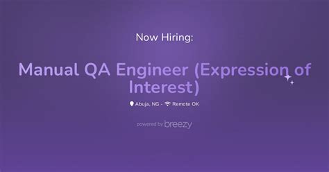 Manual Qa Engineer Expression Of Interest At Search Atlas