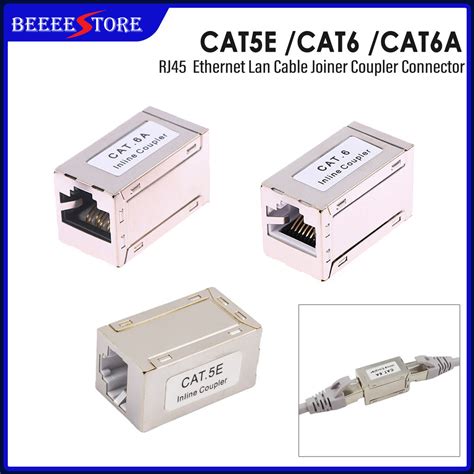 Shielded Rj45 Coupler Inline Ethernet Coupler Female To Female Ethernet Extender Adapter Cat6