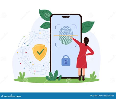Fingerprint Scanning For Identification Authorization And Account Access In Mobile App Stock