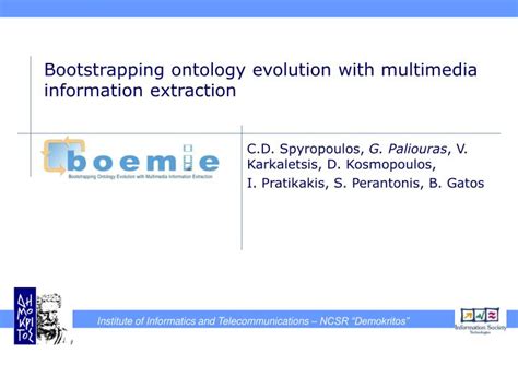 Ppt Bootstrapping Ontology Evolution With Multimedia Information