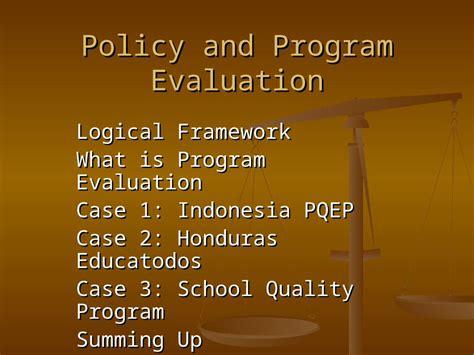 Ppt Policy And Program Evaluation Logical Framework What Is Program