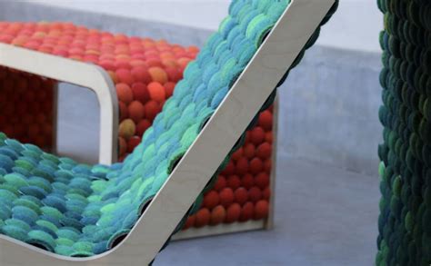 Bounce Chair Is Made Of 515 Upcycled Tennis Balls And No Glue