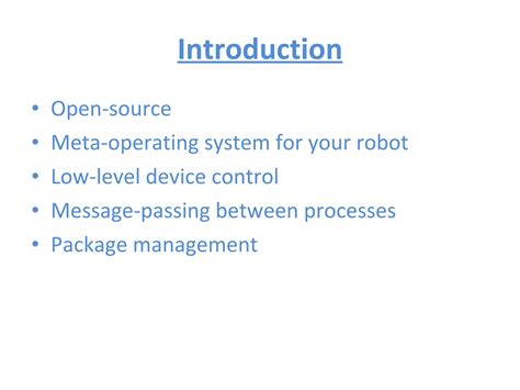 Robot Operating Systems Ros Overview And Ppt Operating Systems Computer Software And