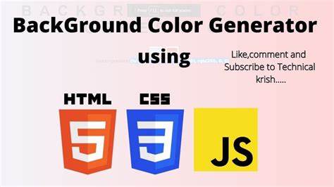 How To Make Random Background Color Generator Using Html Css And