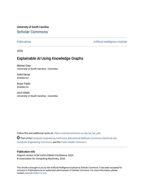 Explainable Ai Using Knowledge Graphs Pdf Artificial Intelligence Intelligence Ai