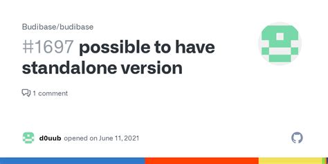 Possible To Have Standalone Version · Issue 1697 · Budibasebudibase