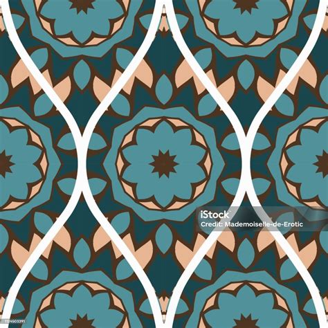 추상적인 만다라 꽃의 패턴입니다 원활한 벡터 일러스트입니다 디자인에 대 한 인사 카드 배경 벽지 인테리어 디자인 부족 민족 아랍어 패션 장식 장식입니다 혼돈에 대한 스톡