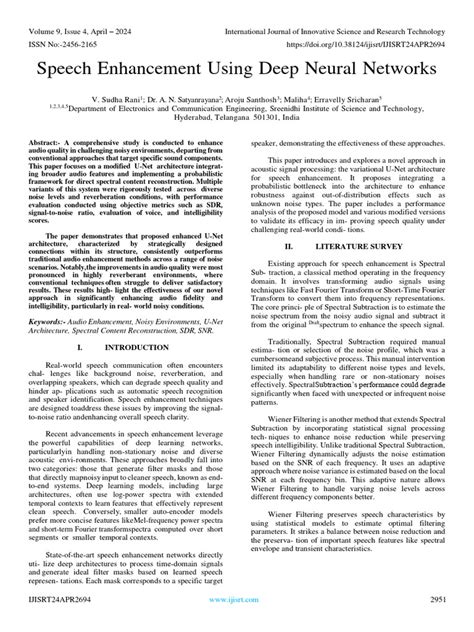 Speech Enhancement Using Deep Neural Networks Pdf Solid State Drive