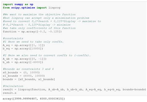 Last Click City Marketing Budget Allocation Via Linear Programming