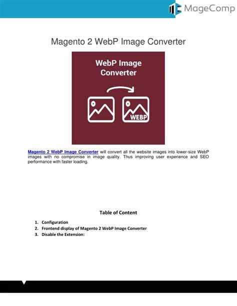 Ppt Magento 2 Webp Image Converter Extension Powerpoint Presentation Id11907898