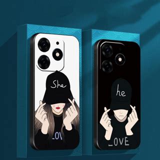 Fashion Couple Cute Tecno Spark 10C 10 Pro 4G KI7 Phone Casing Case Frosted Black Silicone Soft