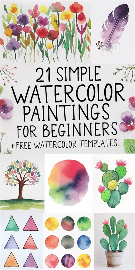 Best 13 21 Simple Watercolor Paintings Easy Ideas For Beginners Free