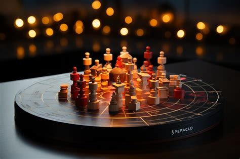 Premium Photo Dynamic Chessboard Strategic Pieces