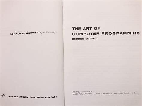 The Art Of Computer Programming Donald E Knuth 1973 Angielski ObcojĘzyczne