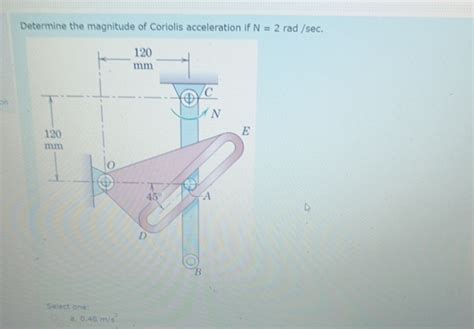 Solved Determine The Magnitude Of Coriolis Acceleration If