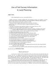 Use Of Soil Survey Information Pdf Use Of Soil Survey Information In Land Planning OBJECTIVES