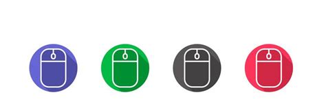 wired computer mouse icon or input device vector image