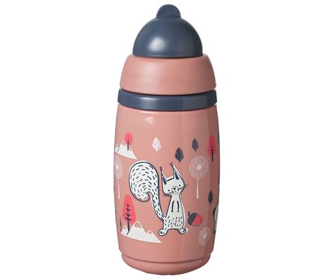 Бебешка неразливаща се термочаша със сламка Tommee Tippee Superstar 266мл Bacshield розов