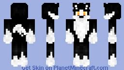 Black Furry Wolf Dog Canine Minecraft Skin