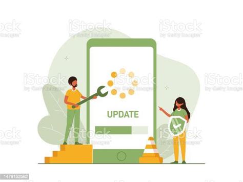 System Or Web Application Upgrade Procedure Concept Of Software Version Update Or Renewal