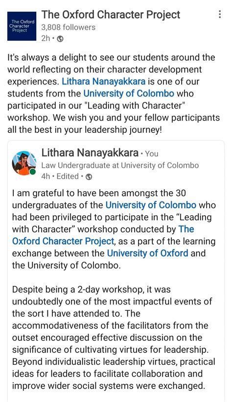 lithara nanayakkara on linkedin honoured to have been a part of the