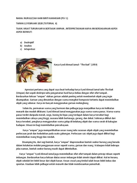 Hasil Karya Syed Ahmad Jamal Soakploaty