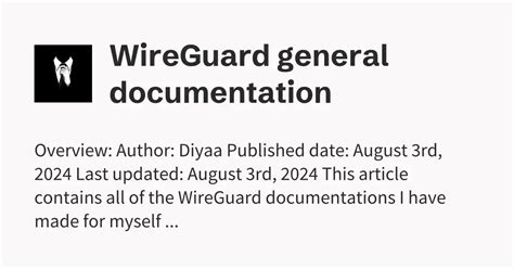 Wireguard General Documentation
