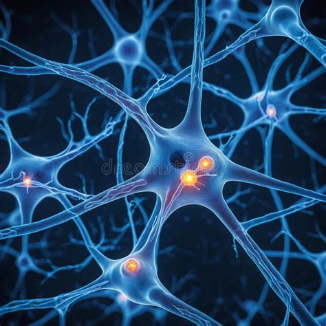 Neural Nexus A Closeup Exploration Of The Intricacies Of Neuron Cells Stock Illustration