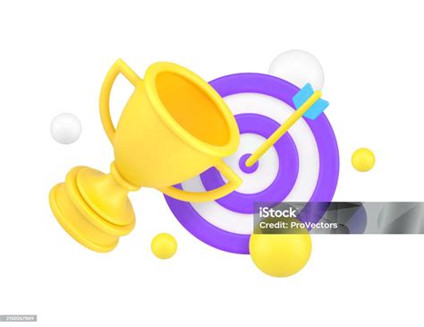 과녁 컵 수상 성공에 대상 업적 다트 판 화살표 목표 3d 아이콘 현실적인 벡터 효율에 대한 스톡 벡터 아트 및 기타 이미지 효율 디지털 생성 이미지 마케팅 Istock
