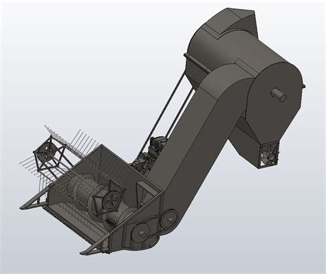 玉米脱粒收获机模型图三维ug10 0无参 Ug 10 0 模型图纸下载 懒石网