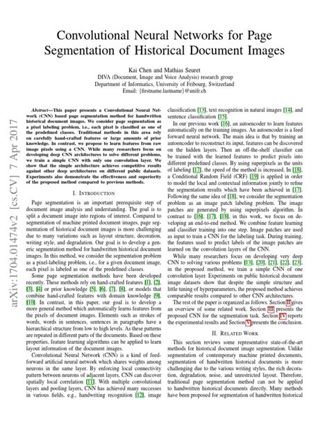 Convolutional Neural Networks For Page Segmentation Of Historical Document Images Pdf Image