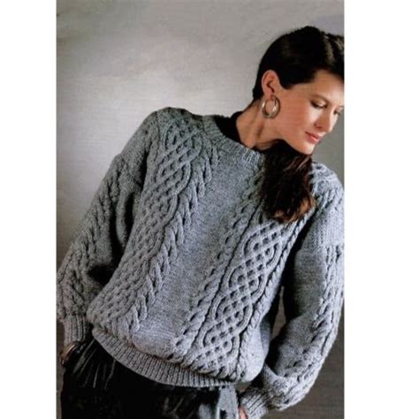 Aran Sweater Pattern Etsy
