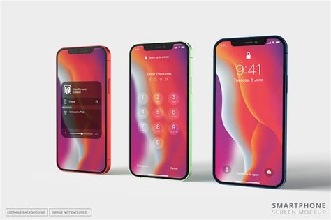 Premium Psd Mockup With Multiple Different Phone Screens