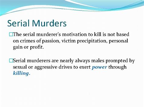 Introduction To Forensic Science Serial Killers Serial Murders