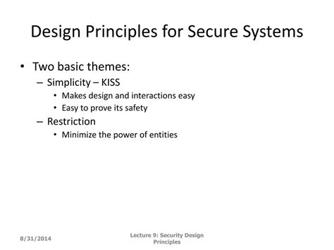 Ppt Lecture 10 Security Design Principles Powerpoint Presentation