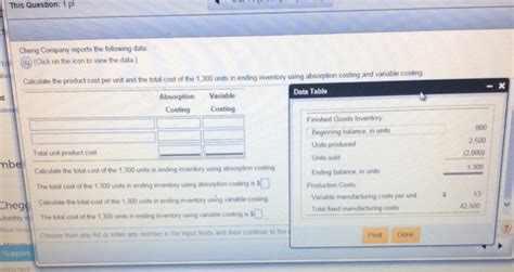 solved cheng company reports the following data click on