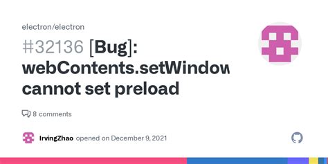 Bug Twindowopenhandler Cannot Set Preload · Issue