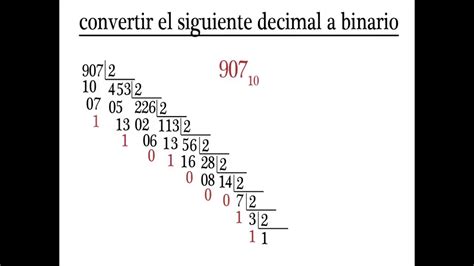 Convesion De Decimal A Binario Youtube