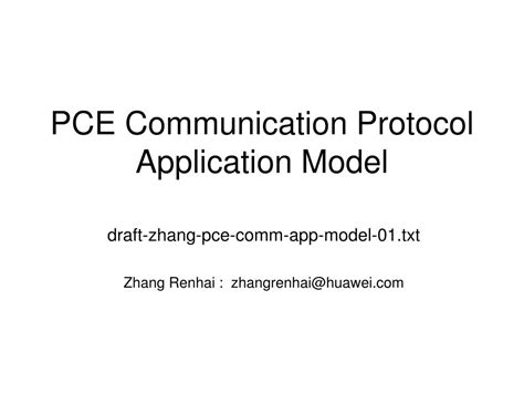Ppt Pce Communication Protocol Application Model Powerpoint