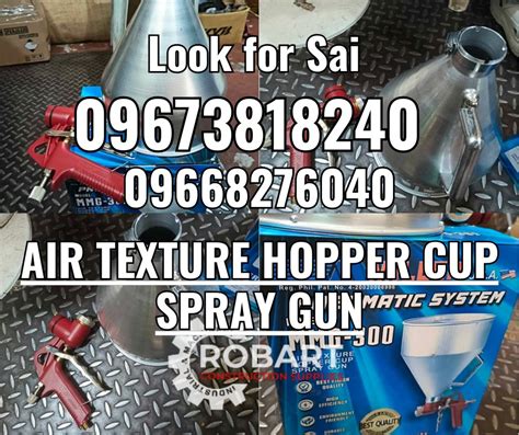 Air Texture Hopper Cup Spray Gun Commercial And Industrial Construction
