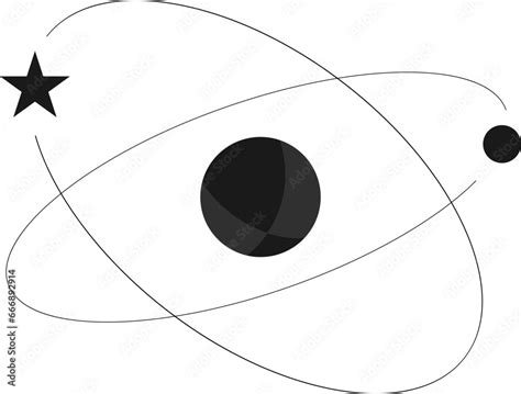 양자 원자 회전 벡터 일러스트 Stock Vector Adobe Stock